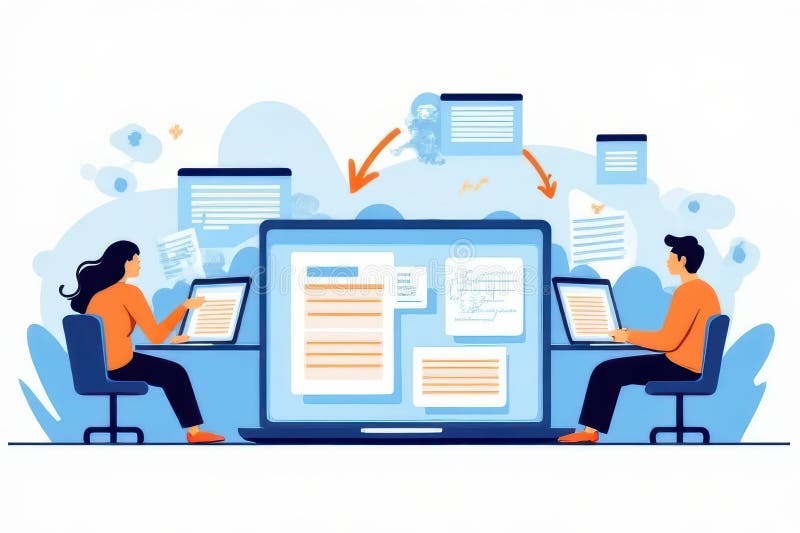 Team-Focused Communication stock illustration. Illustration of ...