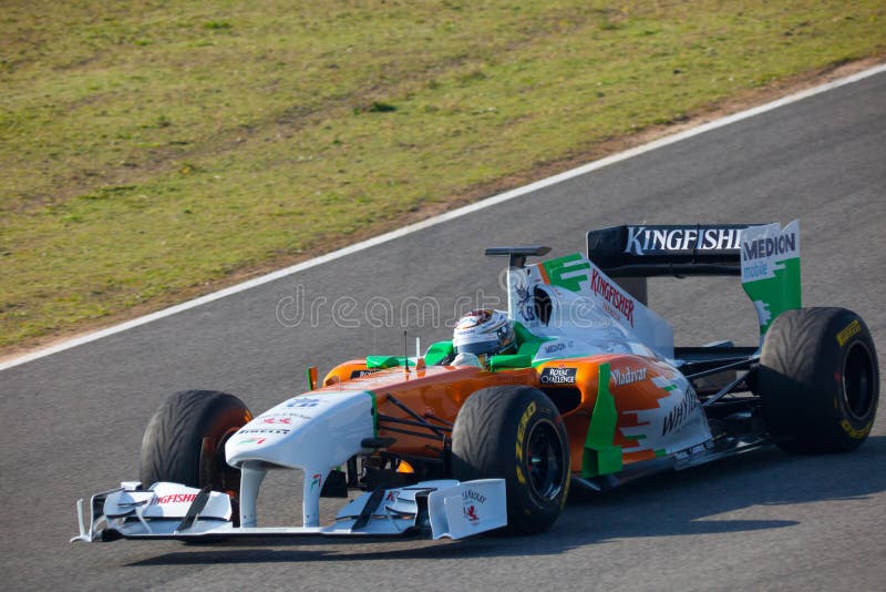Team Force India F1, Adrian Sutil, 2011 Editorial Image - Image of prix ...