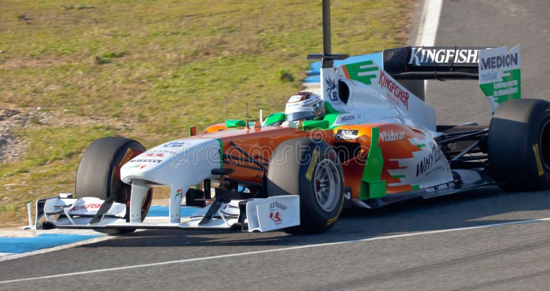 Team Force India F1, Adrian Sutil, 2011 Editorial Image - Image of ...