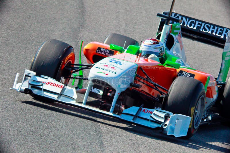 Team ForceIndia F1, Adrian Sutil, 2011 Image stock éditorial - Image du ...