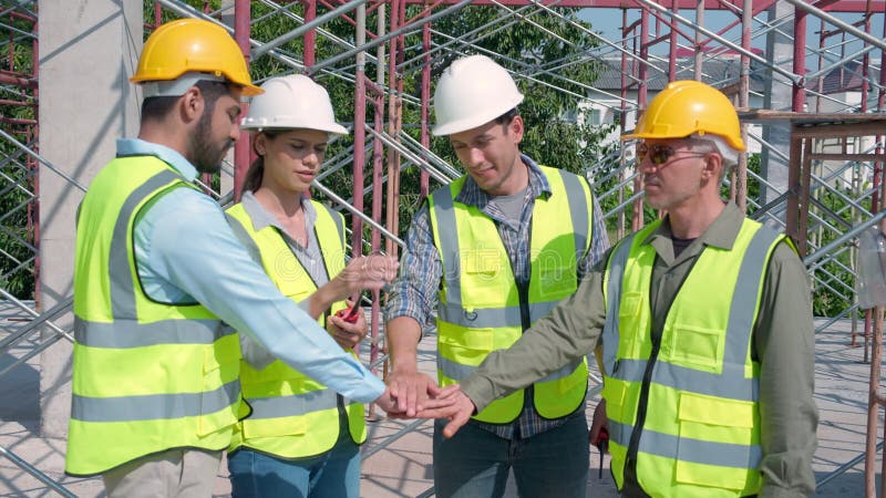 Team of Foreman and Worker Harmonious with Hands for Teamwork for ...
