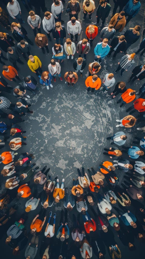 Team Form of Circle in the Middle, Teamwork Conceptual Image Stock ...