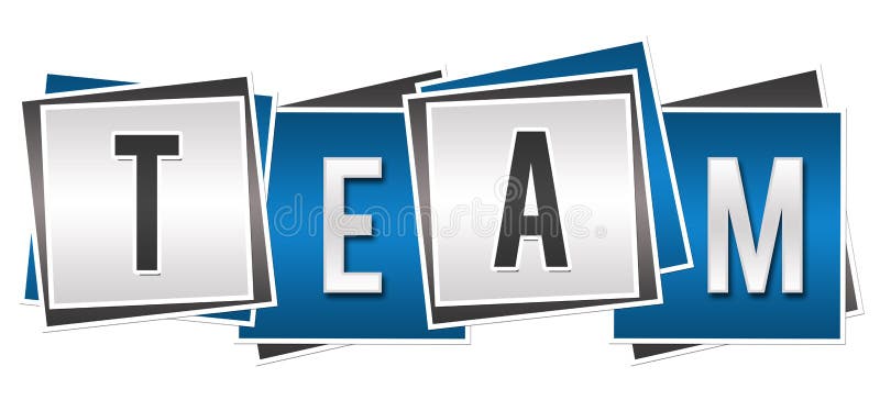 Team Four Blocks stock illustration. Illustration of team - 47618546
