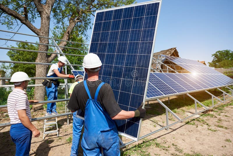 A Solar Installation on the Gable End of an Apartment Building Stock ...