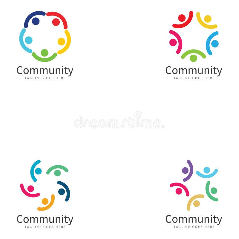 Team Friend Group People Logo Icon Stock Vector - Illustration of ...