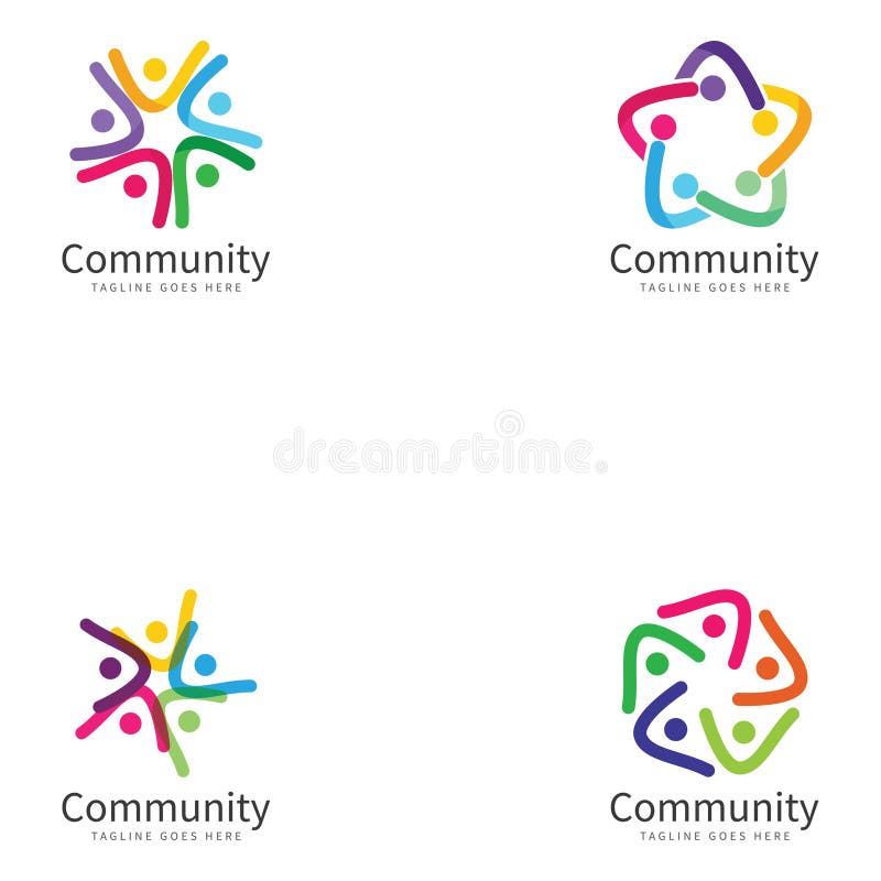 Team Friend Group People Logo Icon Stock Vector - Illustration of ...