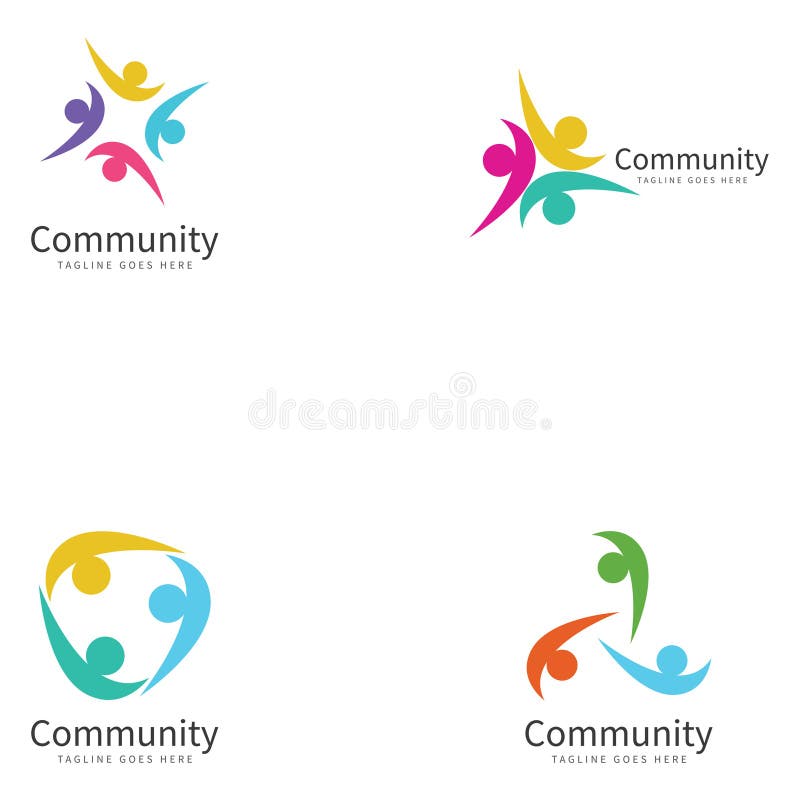 Team Friend Group People Logo Icon Stock Vector - Illustration of human ...