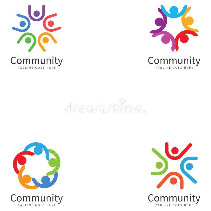 Team Friend Group People Logo Icon Stock Vector - Illustration of ...