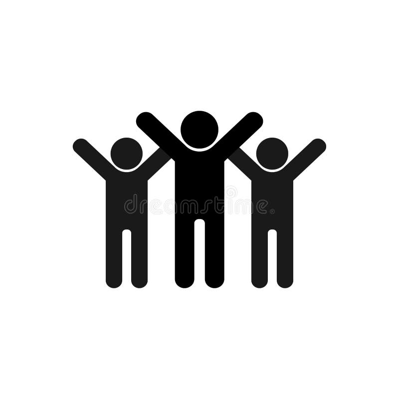 Team Friends Symbol. Team Work Icon in Black. Vector EPS 10 Stock ...