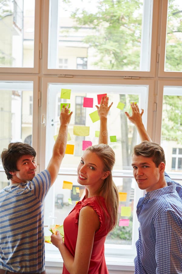 Team Gathering Ideas with Notes Stock Image - Image of concept, notes ...