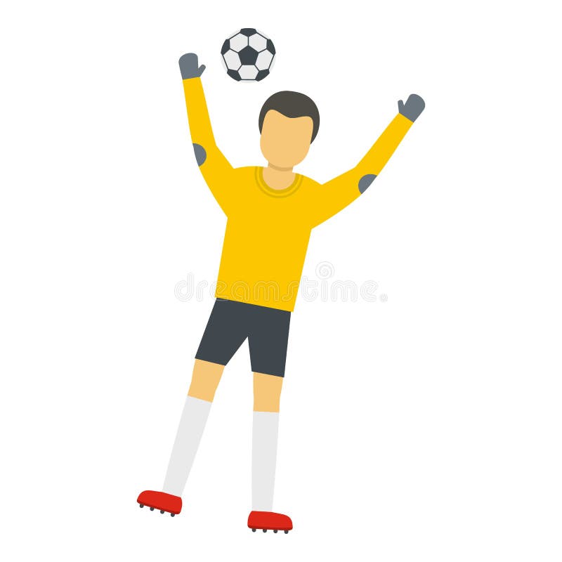 Team Goalkeeper Icon, Flat Style Stock Illustration - Illustration of ...