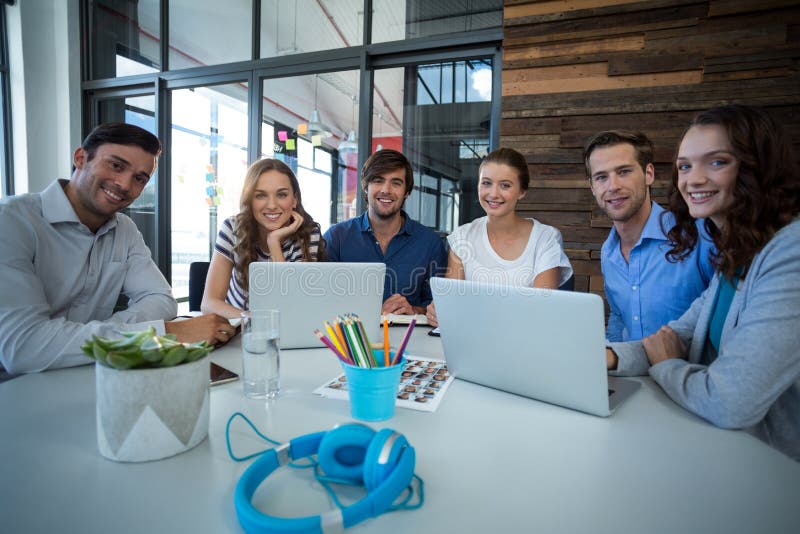 Team of Graphic Designers Working Together Stock Image - Image of ...