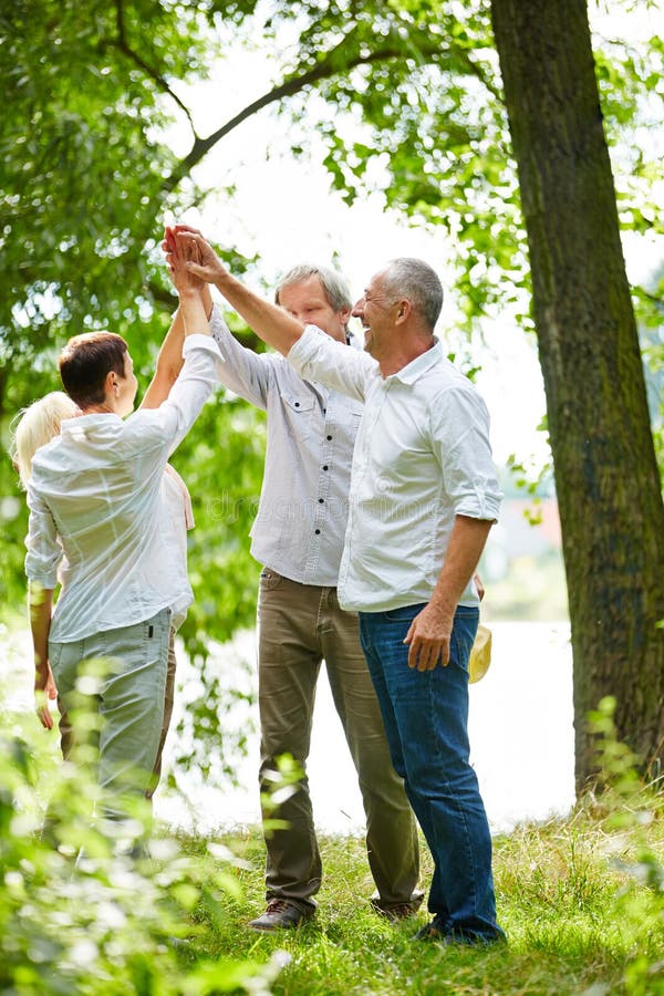 Team group in nature stock photo. Image of autumn, outside - 67081610