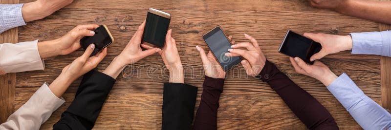 Team Group Using Mobile Phones Stock Photo - Image of space, employee ...