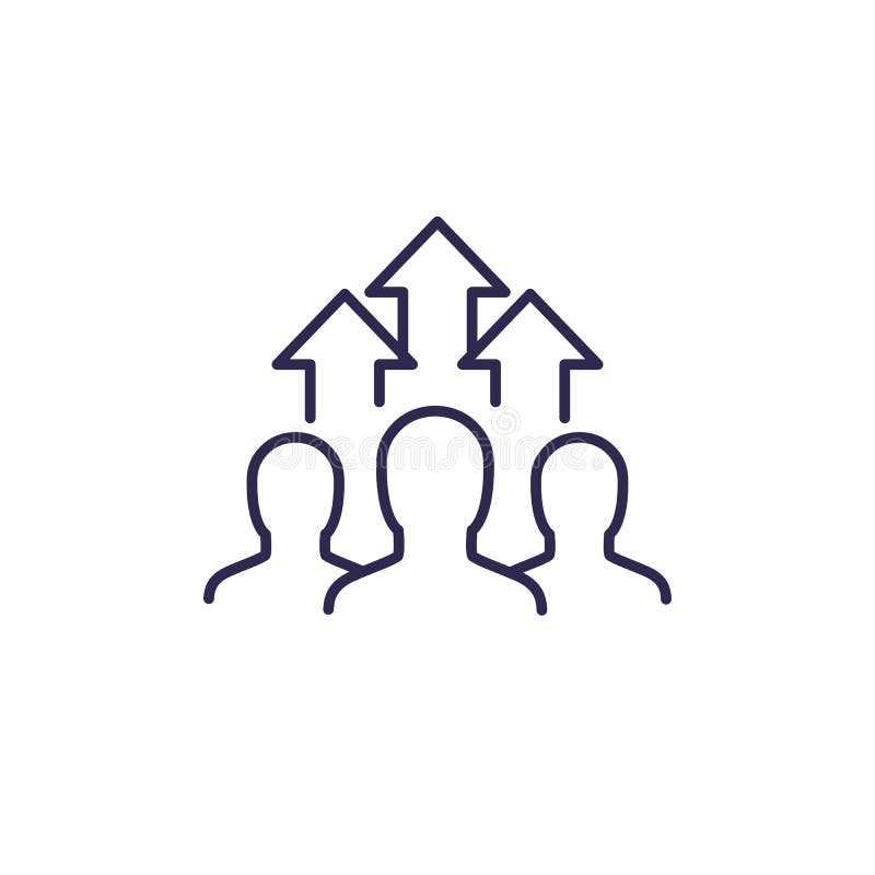 Team Growth Icon Vector Set. Development Illustration Sign Collection ...