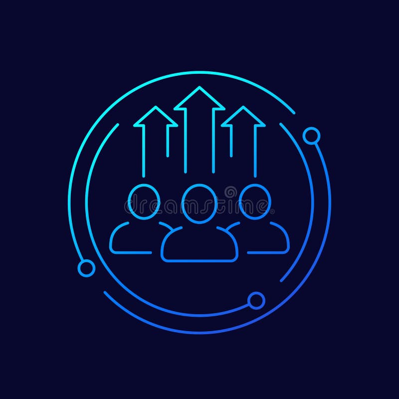 Team Growth Icon Vector Set. Development Illustration Sign Collection ...