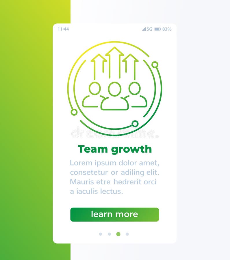 Team Growth Icon Vector Set. Development Illustration Sign Collection ...