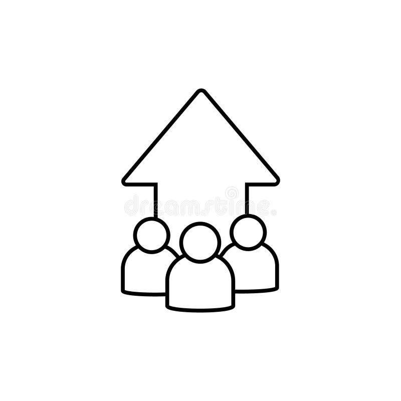 Team Growth Icon Vector Set. Development Illustration Sign Collection ...