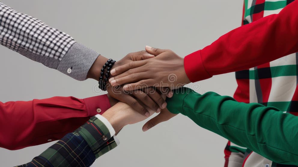 The Team Hand Stack. AI Generated Stock Image - Image of harmony ...