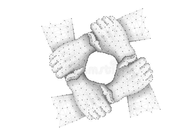 Team Hands Concept. Together Network, Unity Support, Community Connect ...