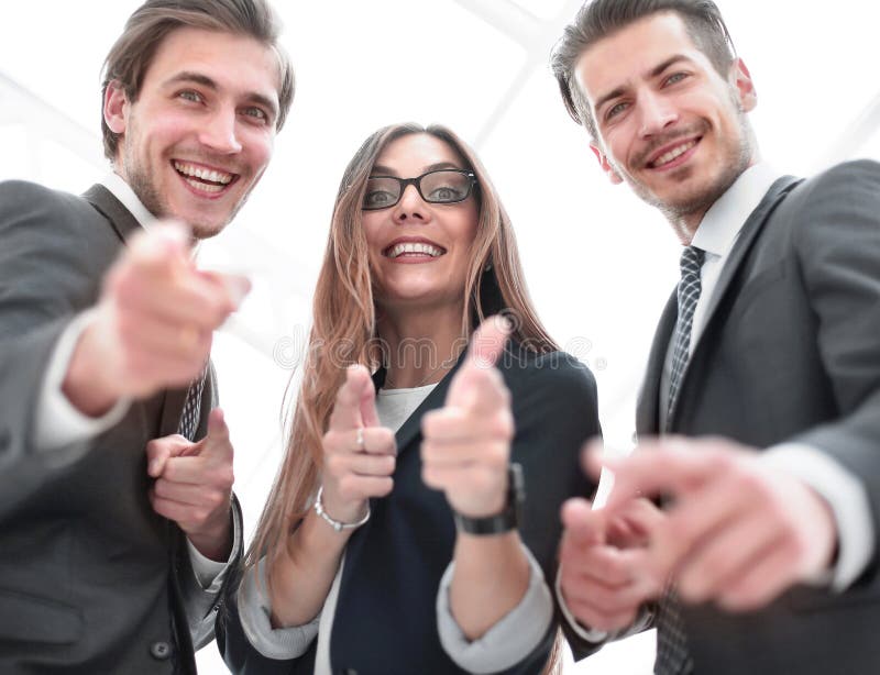 Close Up of Young People Pointing at You Stock Photo - Image of ...