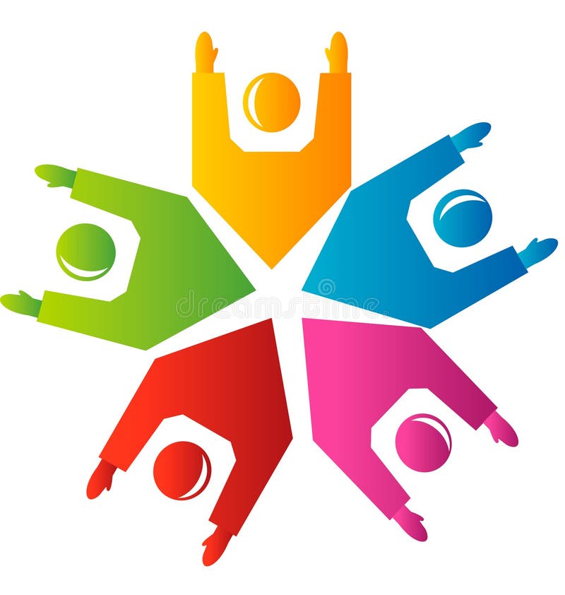 Team hands up logo stock vector. Illustration of nationalities - 25330094