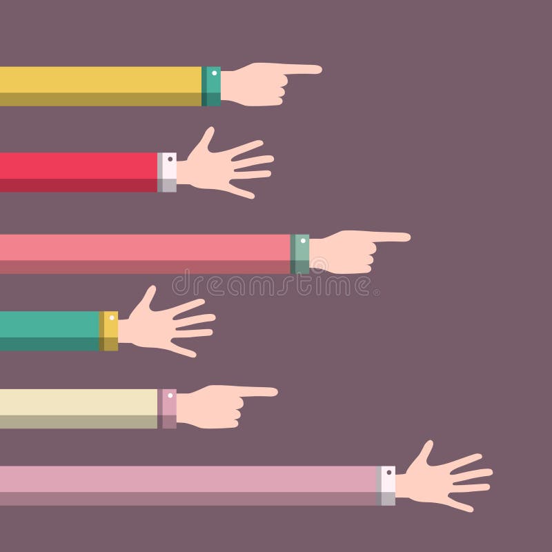 Team Hands Flat Design Illustration Stock Vector - Illustration of ...