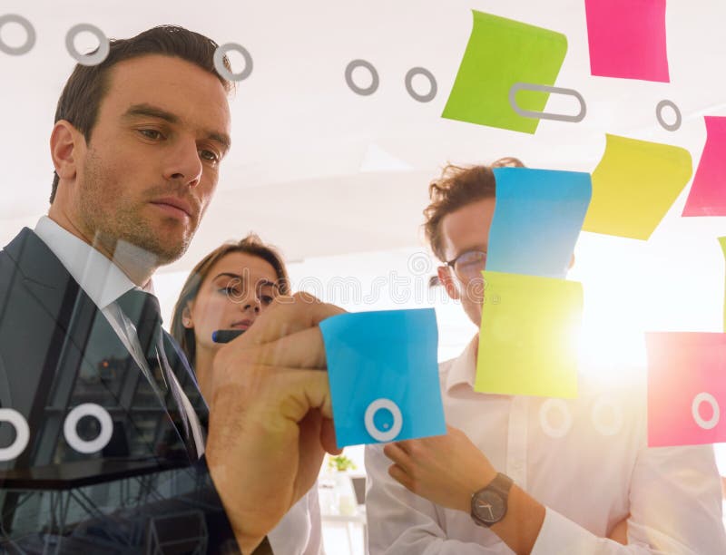 Team of Happy People Work Together As Teamwork and Partner Stock Photo ...