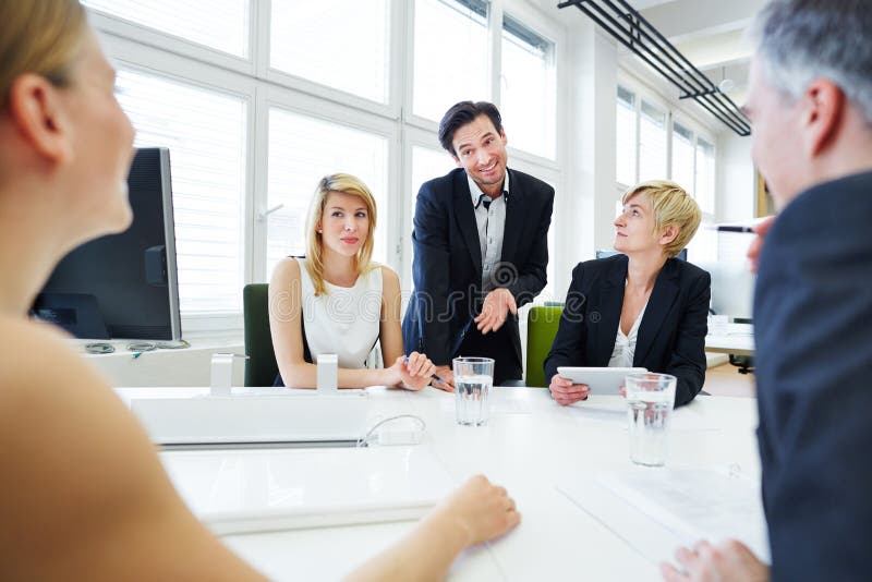 Team Having Discussion in Business Meeting Stock Photo - Image of ...