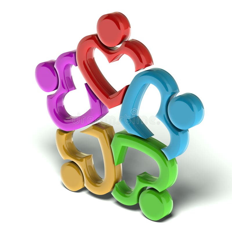 Team Heart 6 stock illustration. Image of hand, child - 31134716