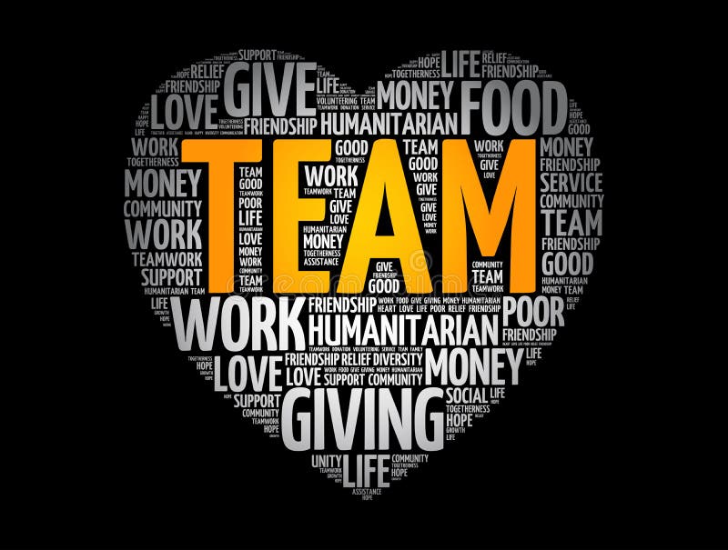 Team with a heart logo stock vector. Illustration of outline - 19517492