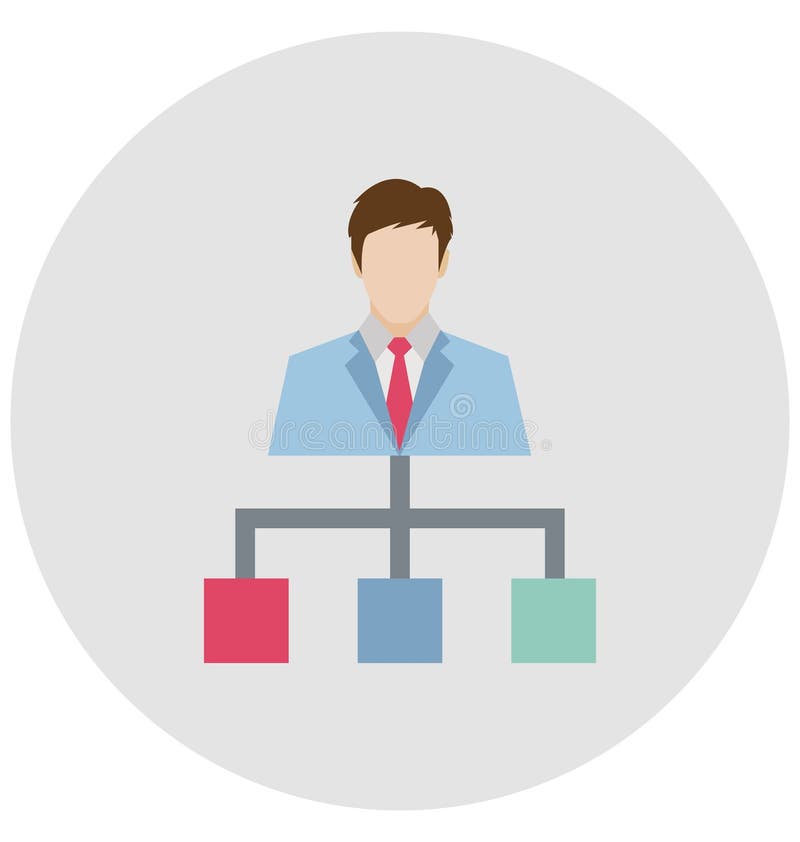 Hierarchy color icon stock vector. Illustration of idea - 167551939