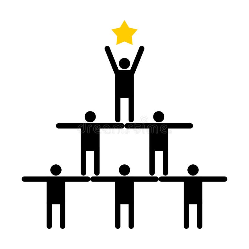 Team Hold Star Sign. Team Achieved Concept Success Stock Vector ...