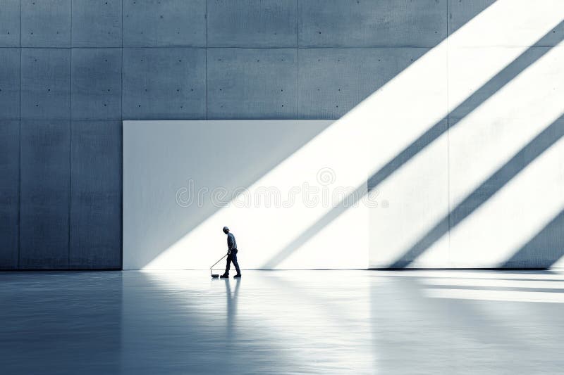 A Team of House Painters is Coating a Gypsum Ceiling Board with a Paint ...