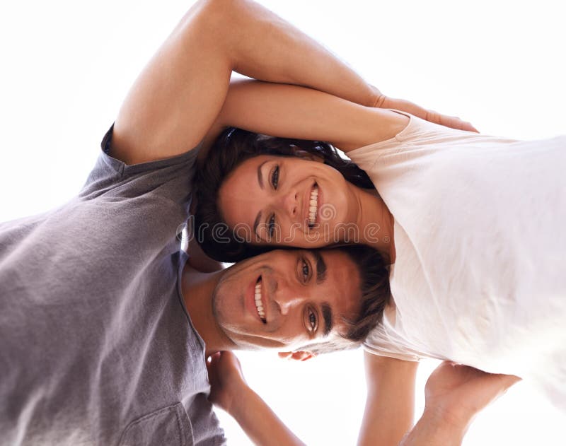 Team Huddle. an Affectionate Young Couple at the Beach. Stock Image ...