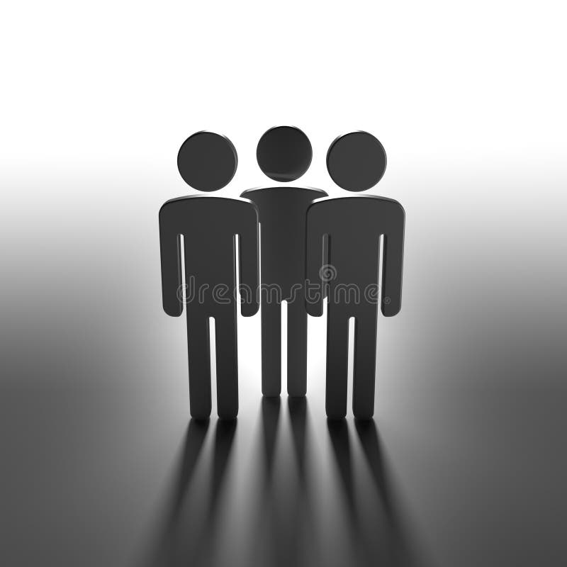 Team of Human Figures Standing before the Big Changes Stock ...