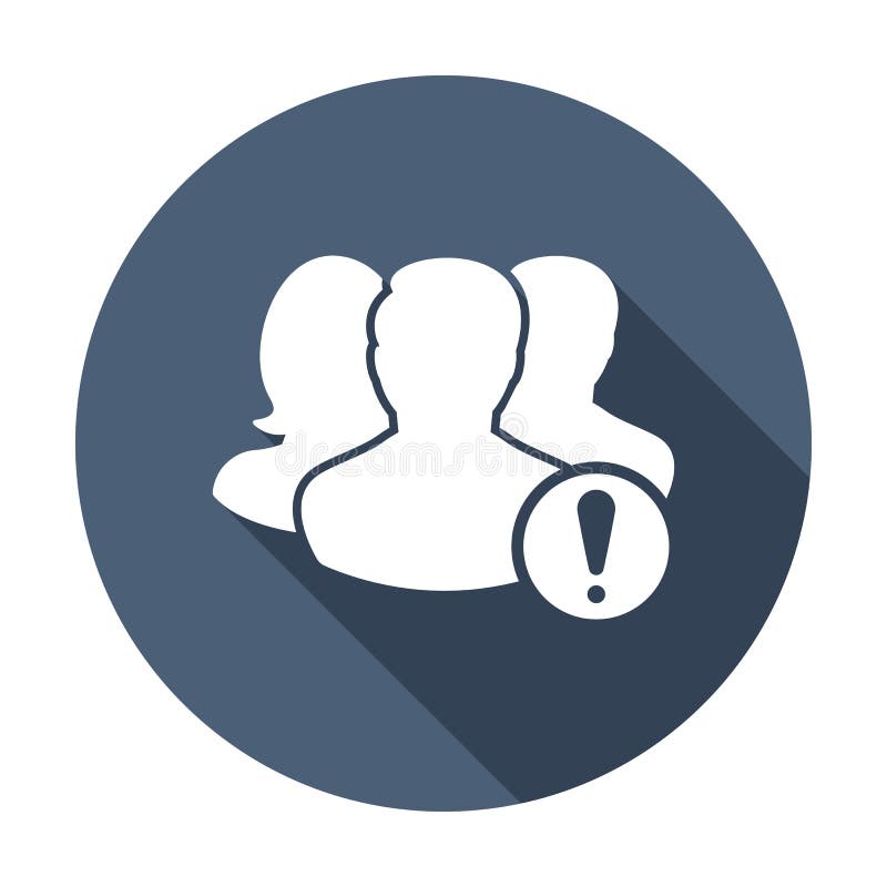 Team Icon with Exclamation Mark. Team Icon and Alert, Error, Alarm ...