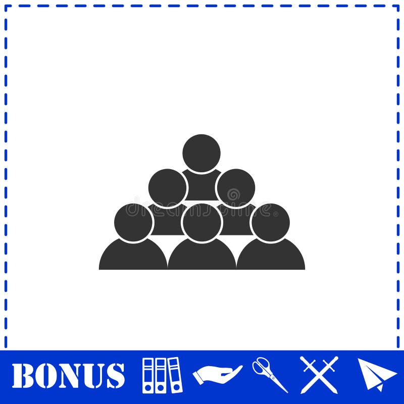 Team icon flat stock vector. Illustration of person - 155775481