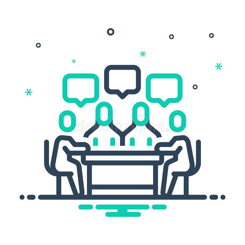 Mix Icon for Team, Group and Teamwork Stock Illustration - Illustration ...