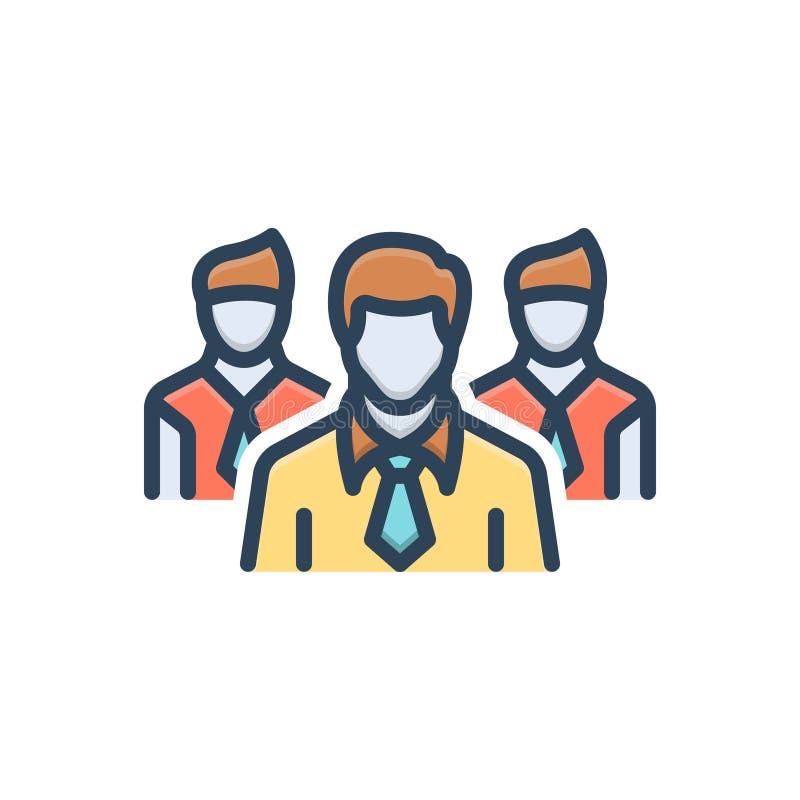 Color Illustration Icon for Team, People and Employee Stock ...