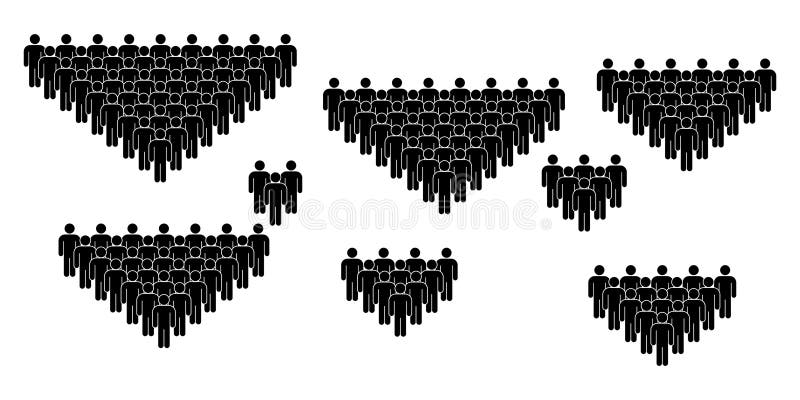 Team Icon Set. Group of People. Stock Illustration - Illustration of ...