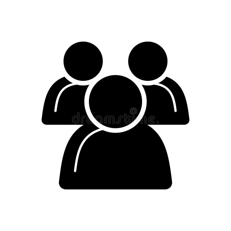 Black Solid Icon for Team, People and Community Stock Vector ...