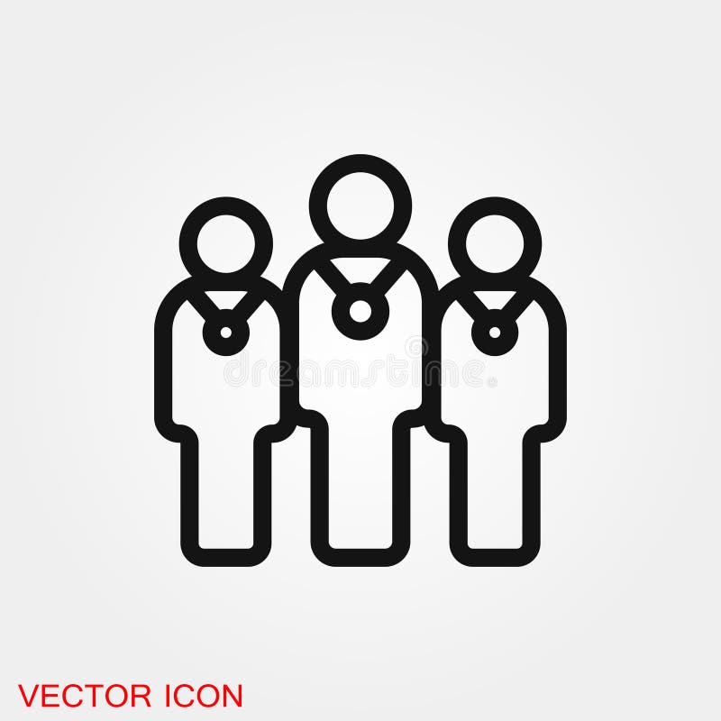 Team Icon Vector Sign Symbol for Design Stock Illustration ...