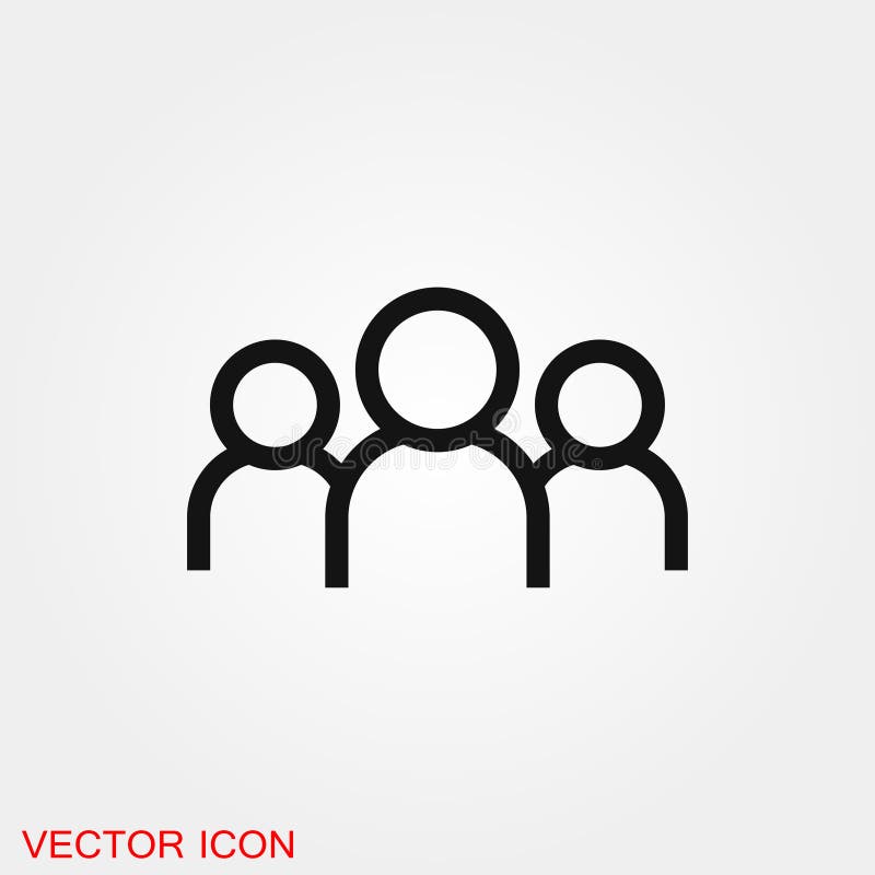 Team Icon Vector Sign Symbol for Design Stock Illustration ...