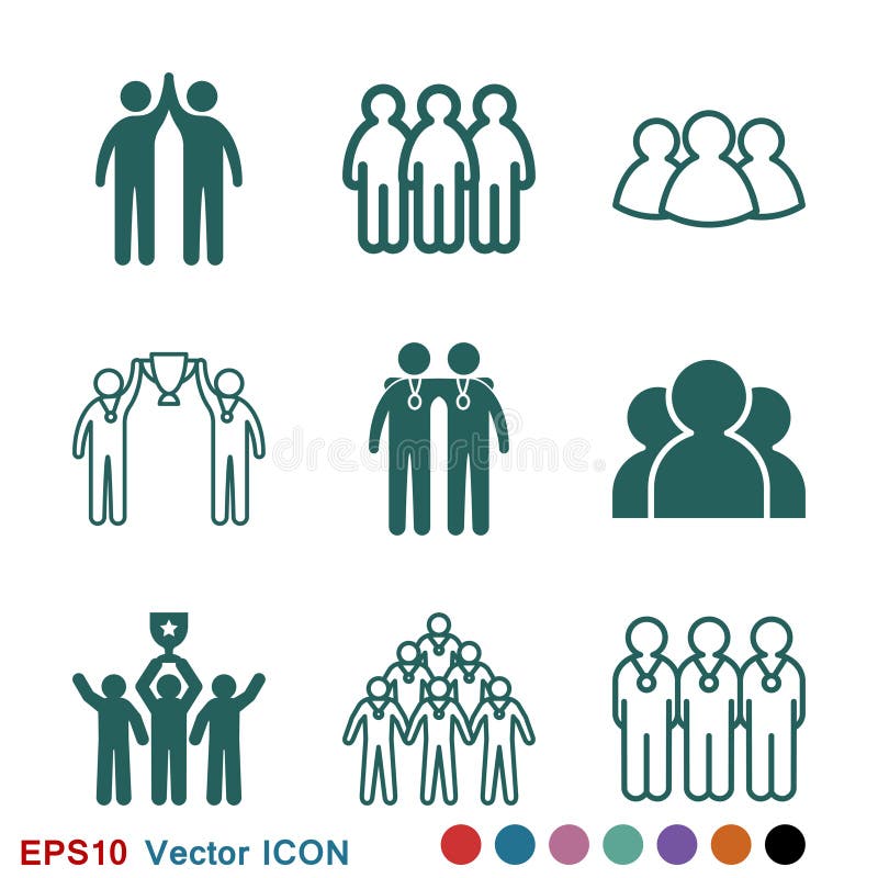 Team Icon Vector Sign Symbol for Design Stock Illustration ...