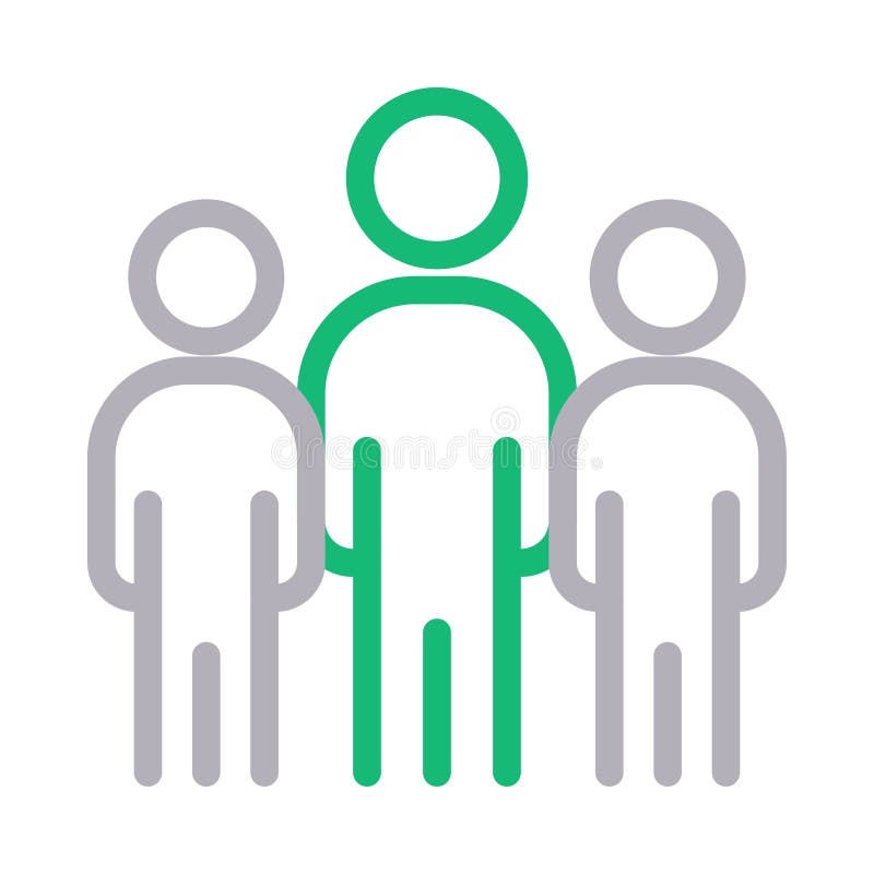 Team Vector Colour Line Icon Stock Vector - Illustration of business ...