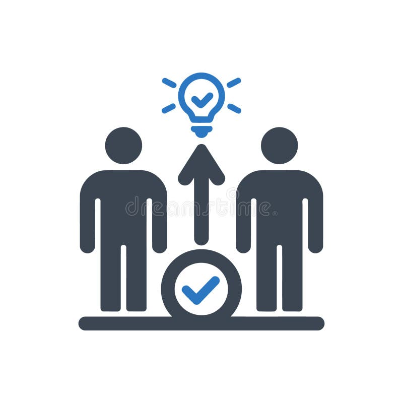 Team Idea Approval icon stock vector. Illustration of lightbulb - 361696394