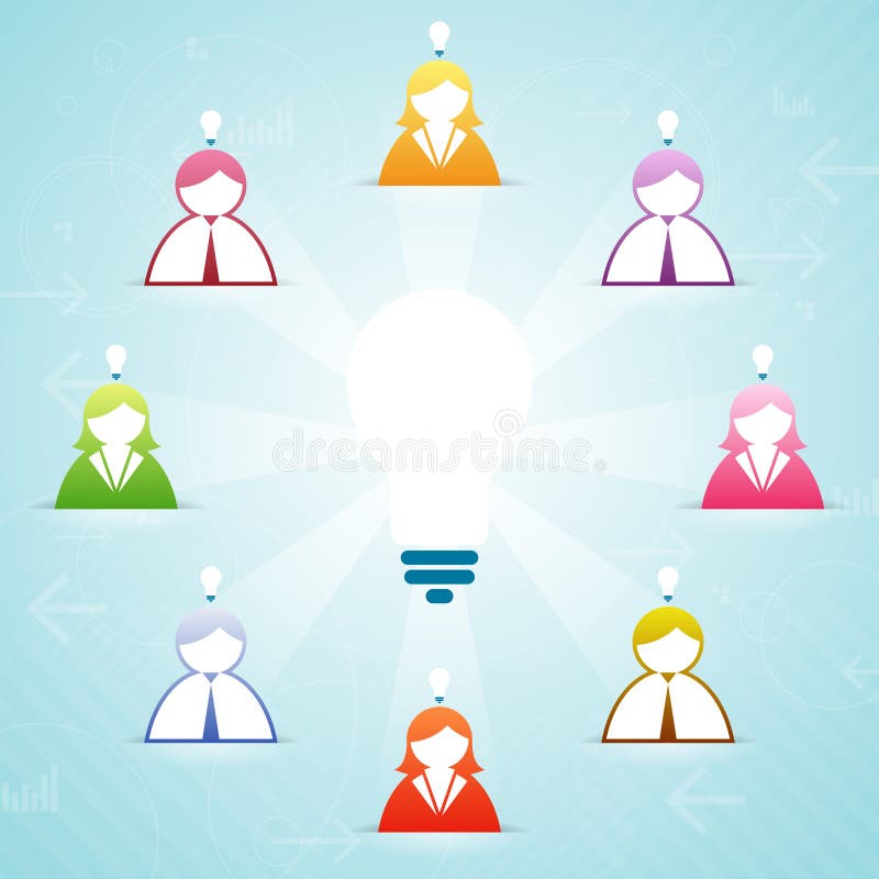 Team Idea Contribution stock vector. Illustration of concept - 35712049