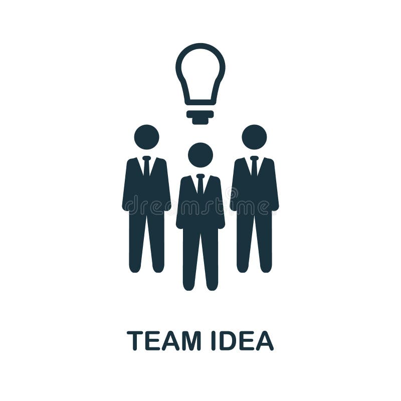 Team Idea Icon. Monochrome Sign from Project Development Collection ...