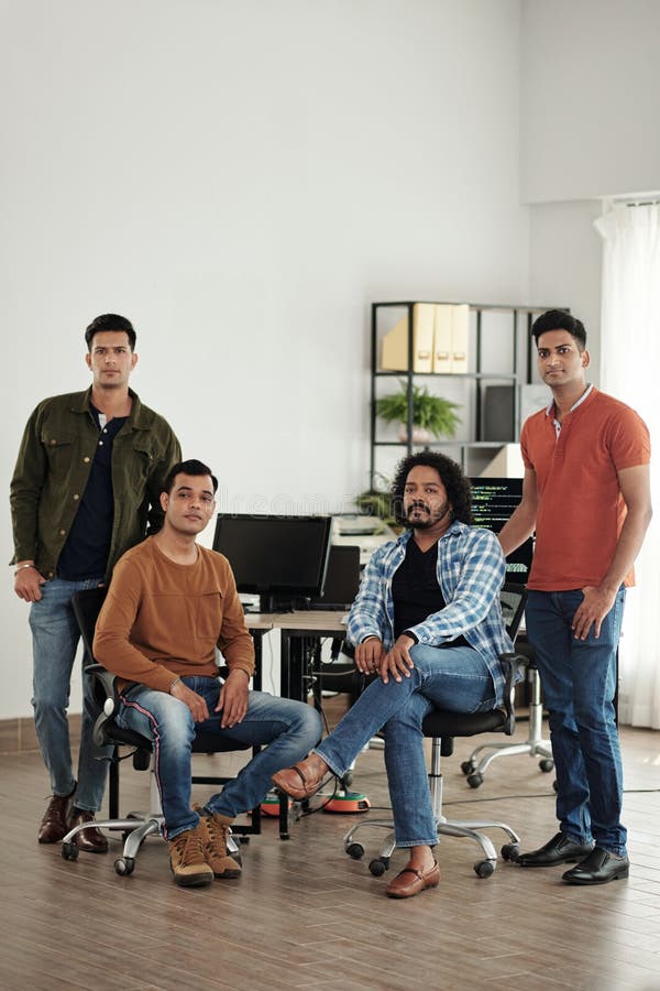 Team of Indian Software Engineers Stock Photo - Image of occupation ...